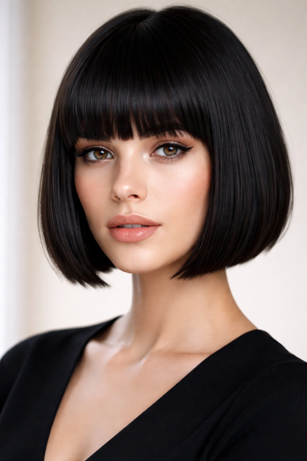 10 Short Haircuts with Thick Blunt Bangs to Try